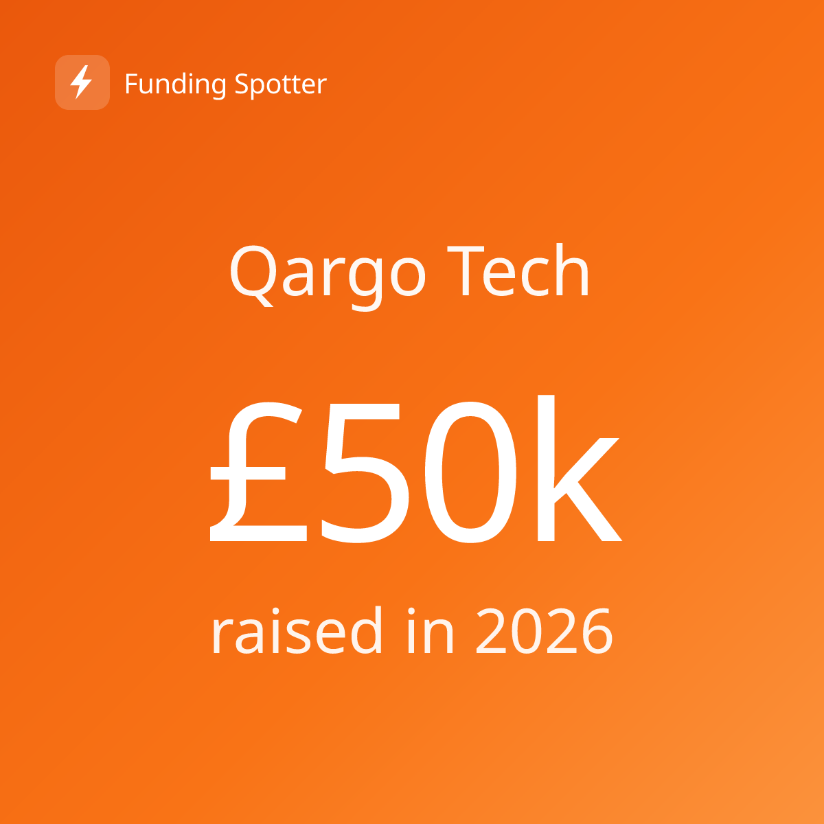 Qargo Tech Ltd secures £50.5k in latest funding round | Funding Spotter